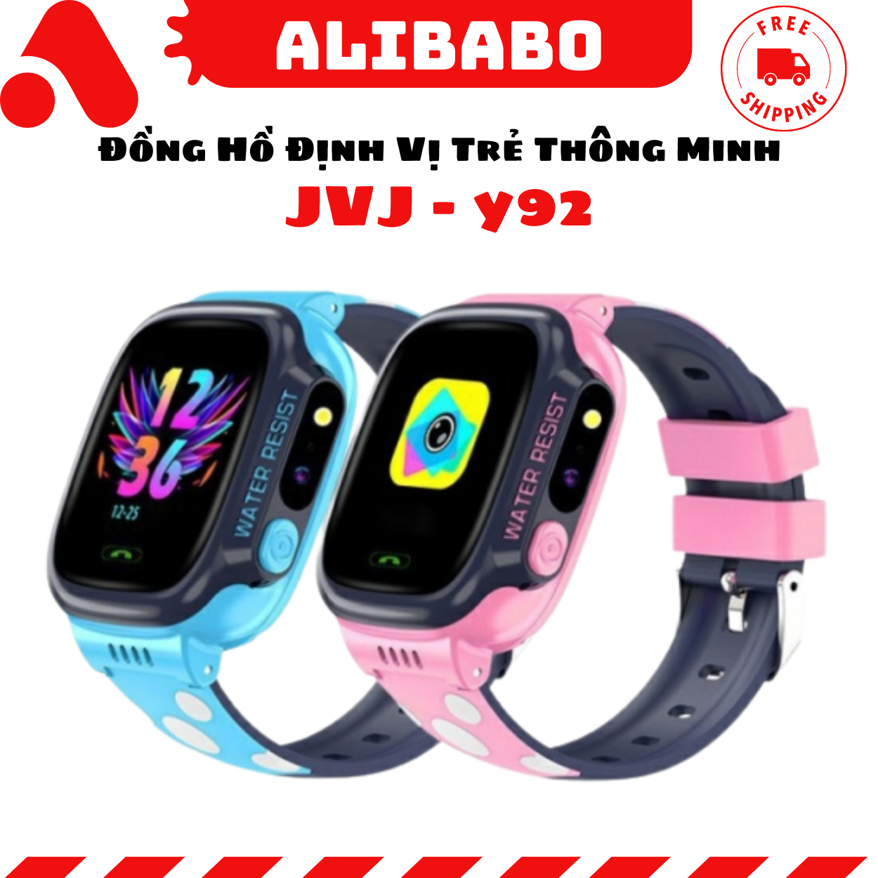 Đồng hồ thông minh trẻ em y92 lắp sim định vị cảm ứng chống nước nghe gọi