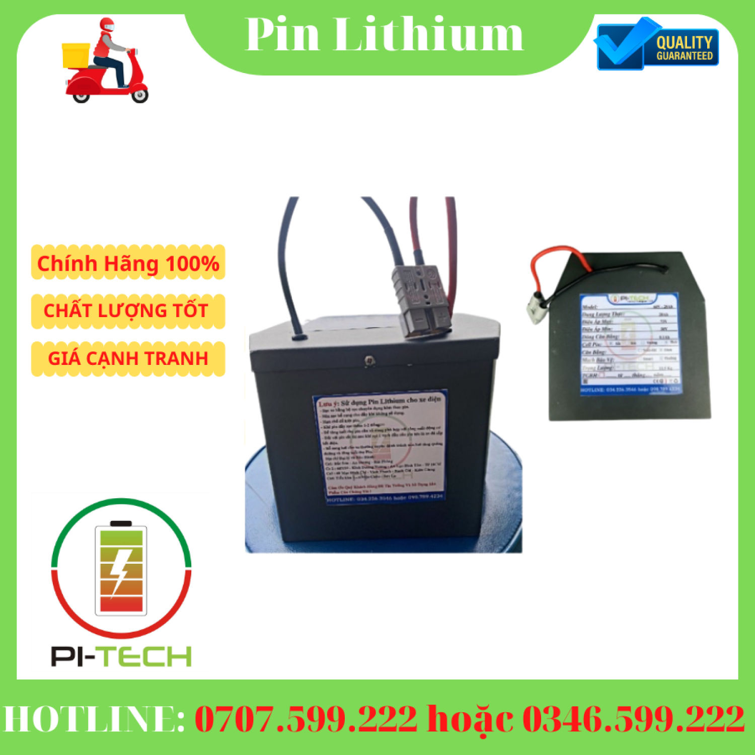 Pin Xe Điện 60V20Ah-24Ah-50Ah BMS JK có kết nối điện thoại - Pin Lithium