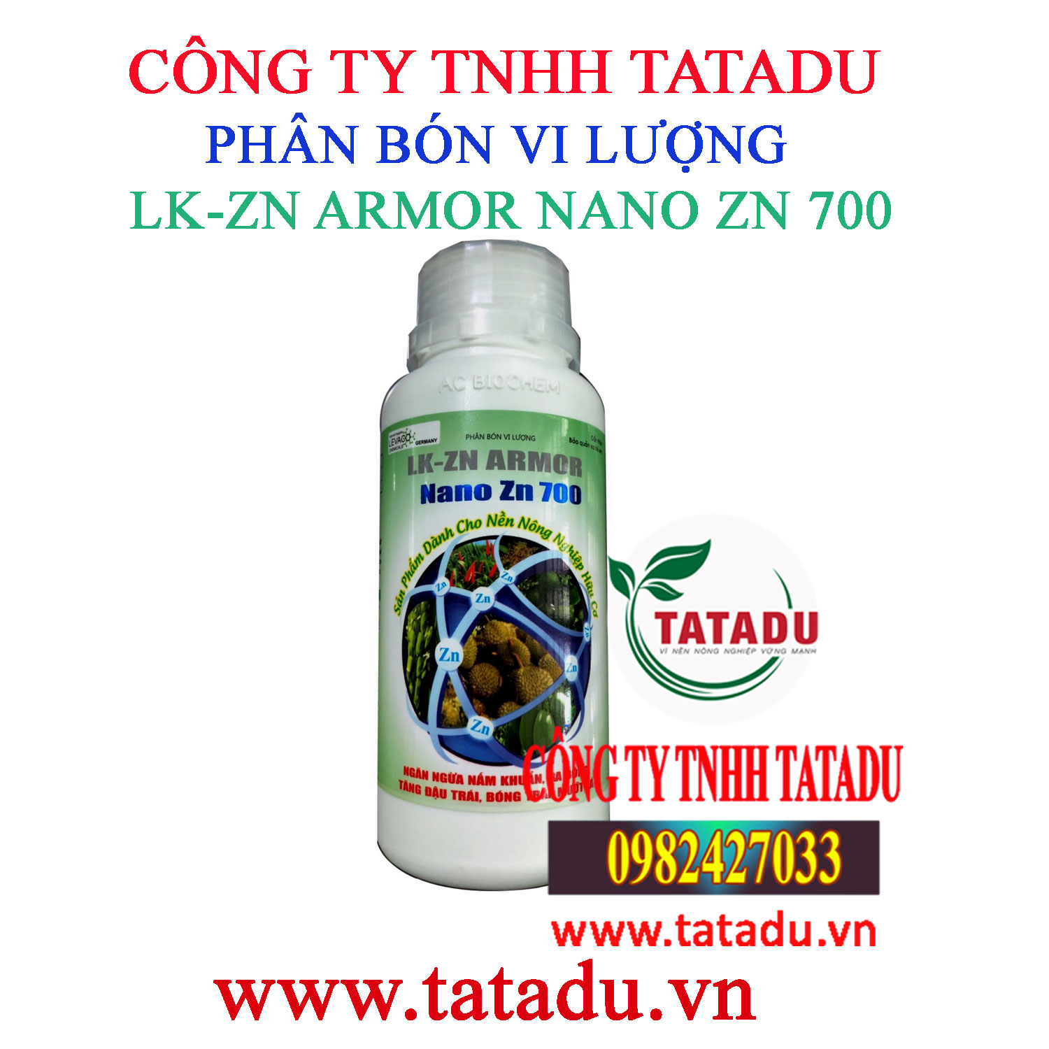 Phân bón vi lượng aton zn 100ml ra hoa - đậu trái - dai cuống