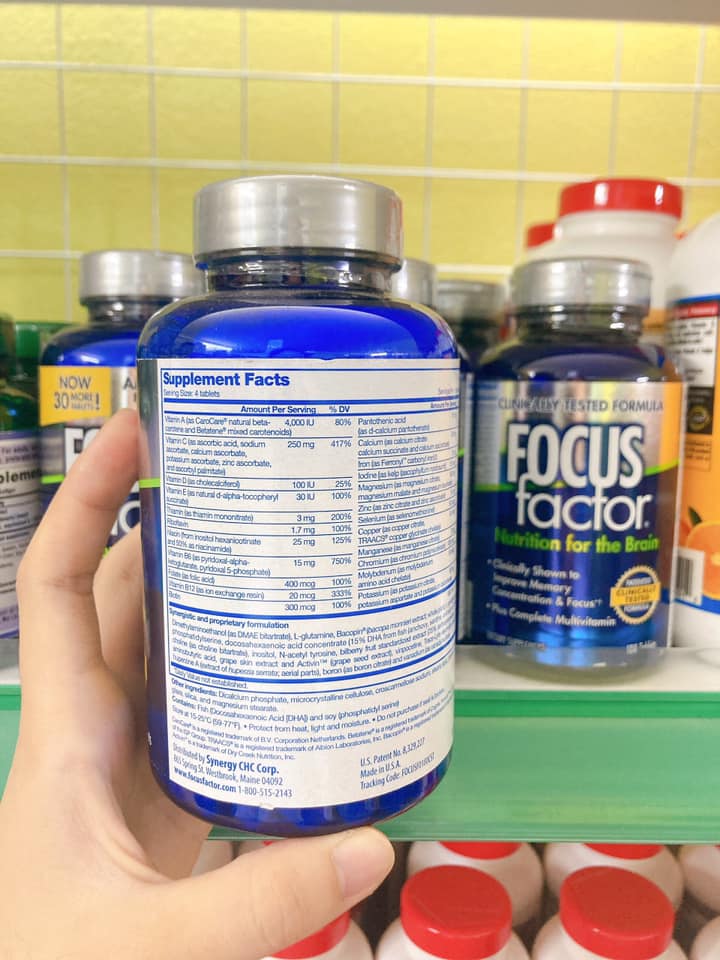 Viên Uống Focus Factor Nutrition For The Brain Của Mỹ 180 viên - Hỗ trợ ...