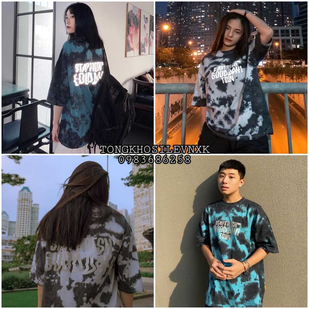 Tự thiết kế Áo phông loang màu đen với nhiều mẫu mã đa dạng