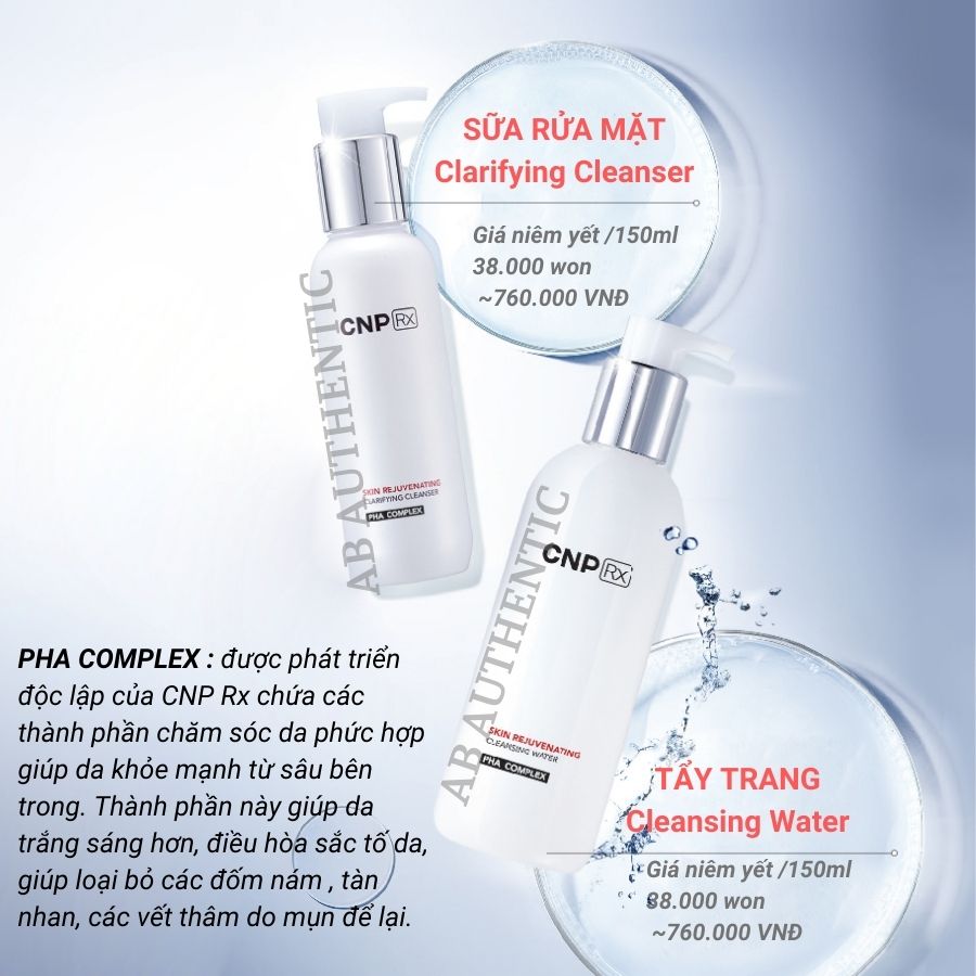 Sữa rửa mặt trẻ hóa và dưỡng trắng CNP Rx Skin Rejuvenating Clarifying Cleanser - AB AUTHENTIC ...