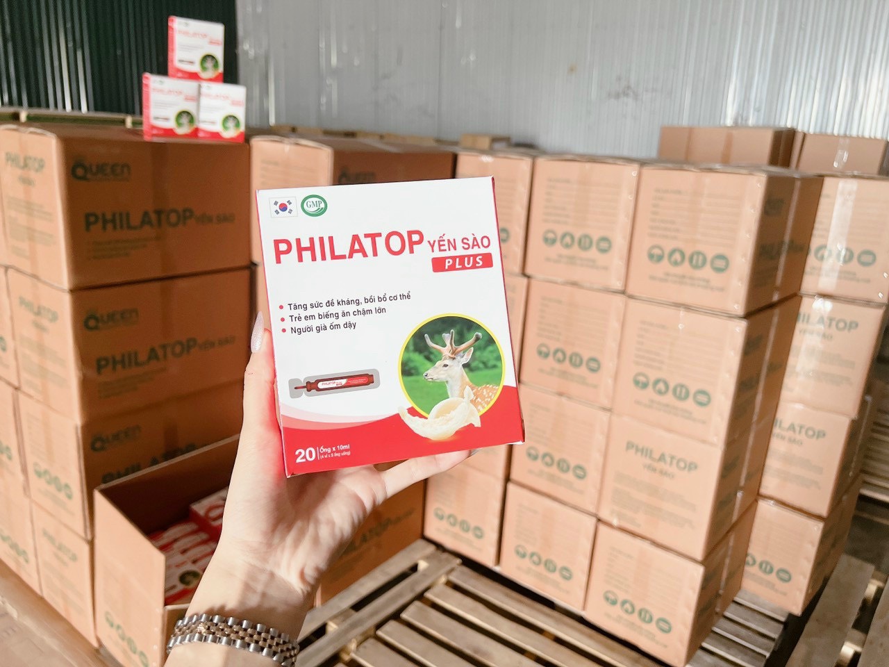 Nước Uống PHILATOP Tổ Yến Plus con hươu ống nhựa 10ml - hộp 20 ống ...