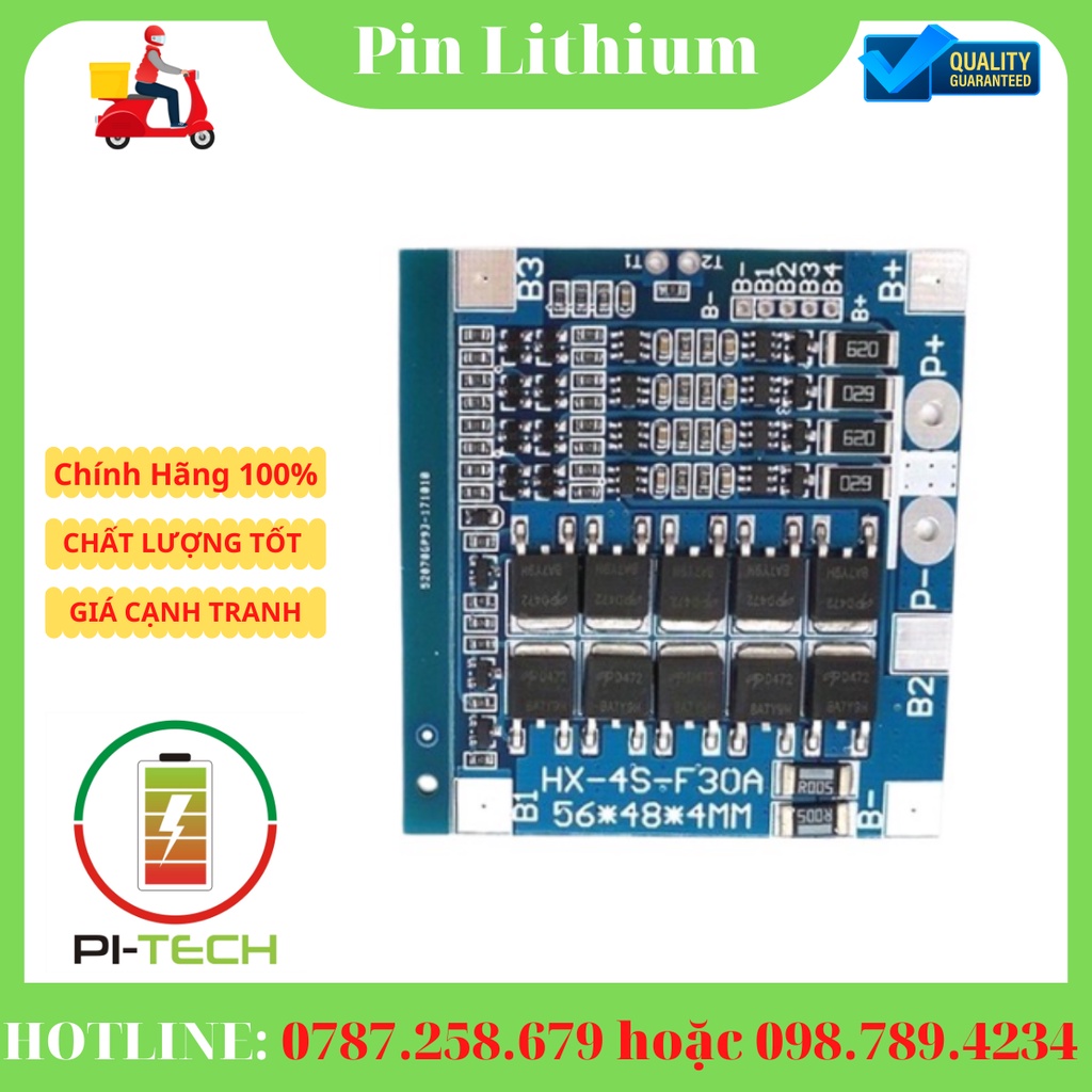MẠCH BẢO VỆ PIN LITHIUM 3.2V HX-4S-F30A - Pin Lithium