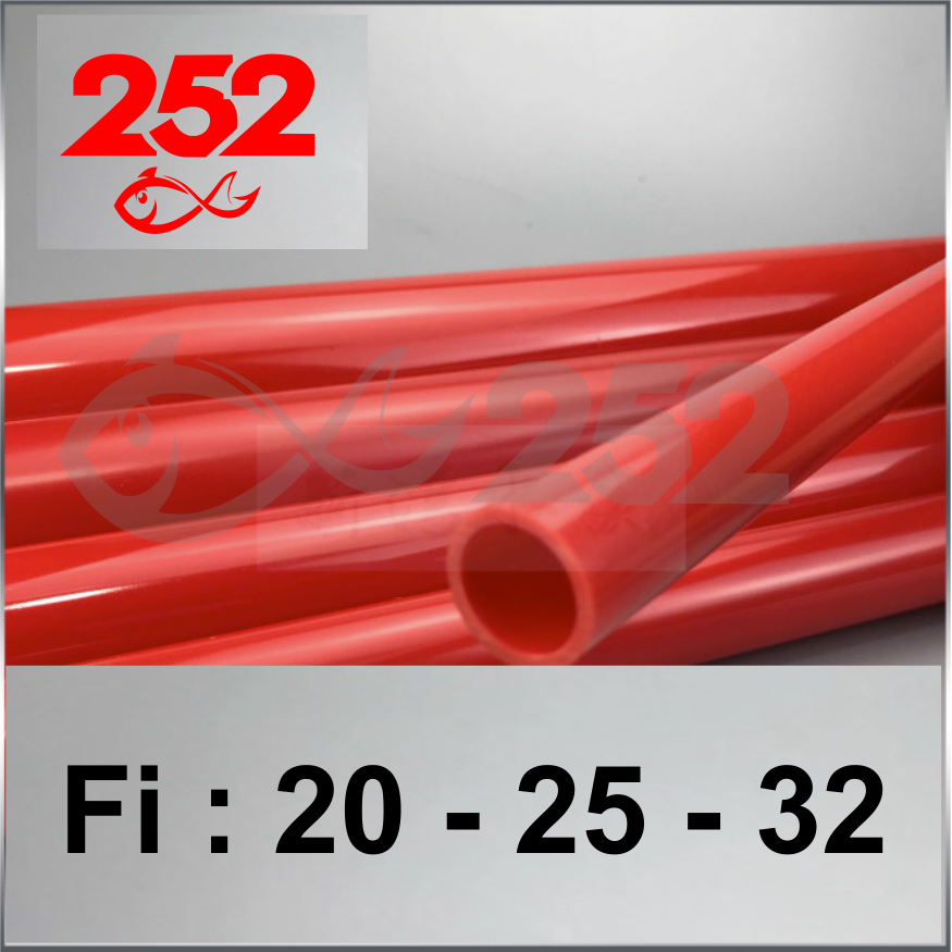 Ống nhựa đỏ pvc-u cao cấp fi 20 - 25 - 32 đường ống cho bể cá