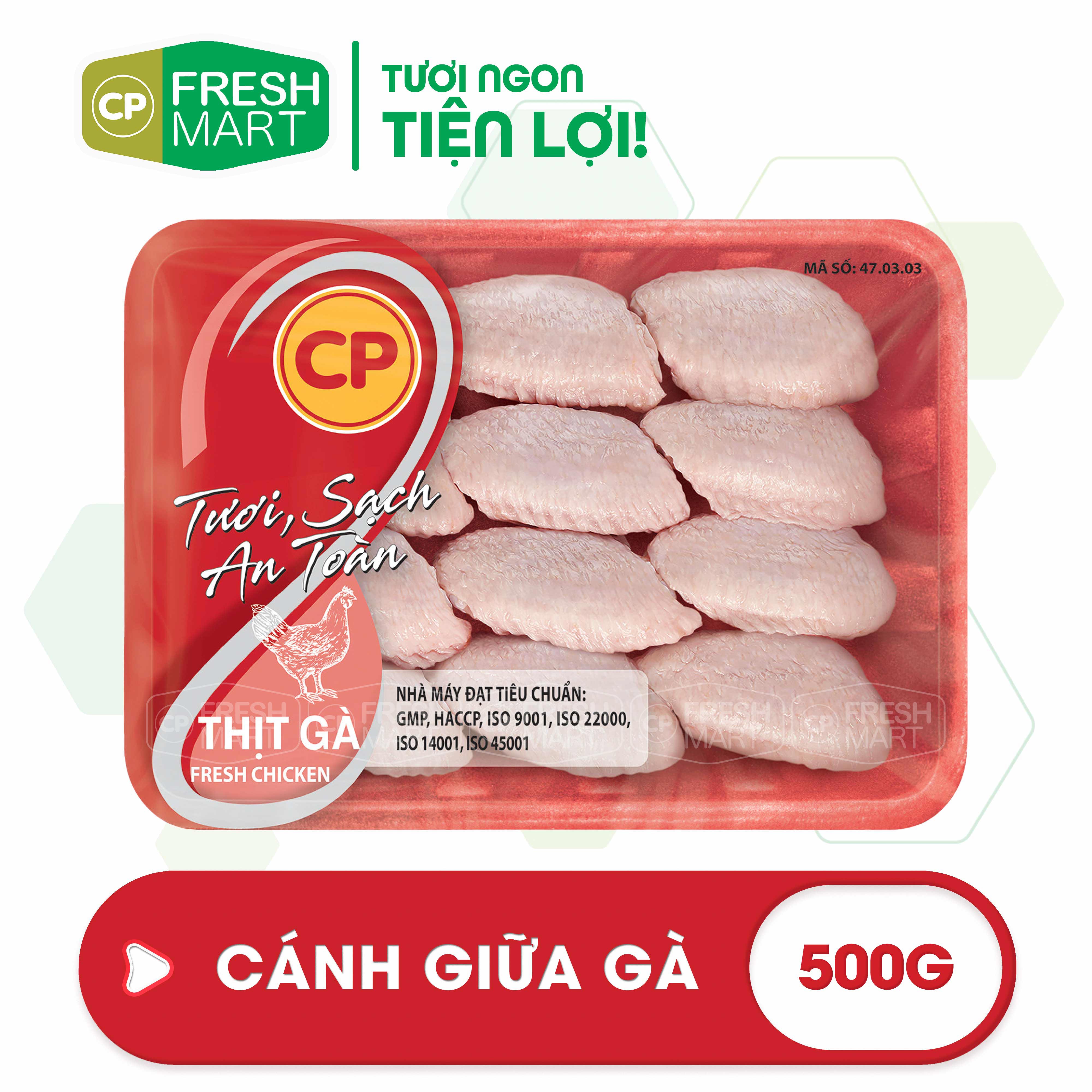 Cánh giữa gà CP 500g Thịt gà CP, cánh gà giữa, cánh gà tươi - Thịt Gà | VinMart.co