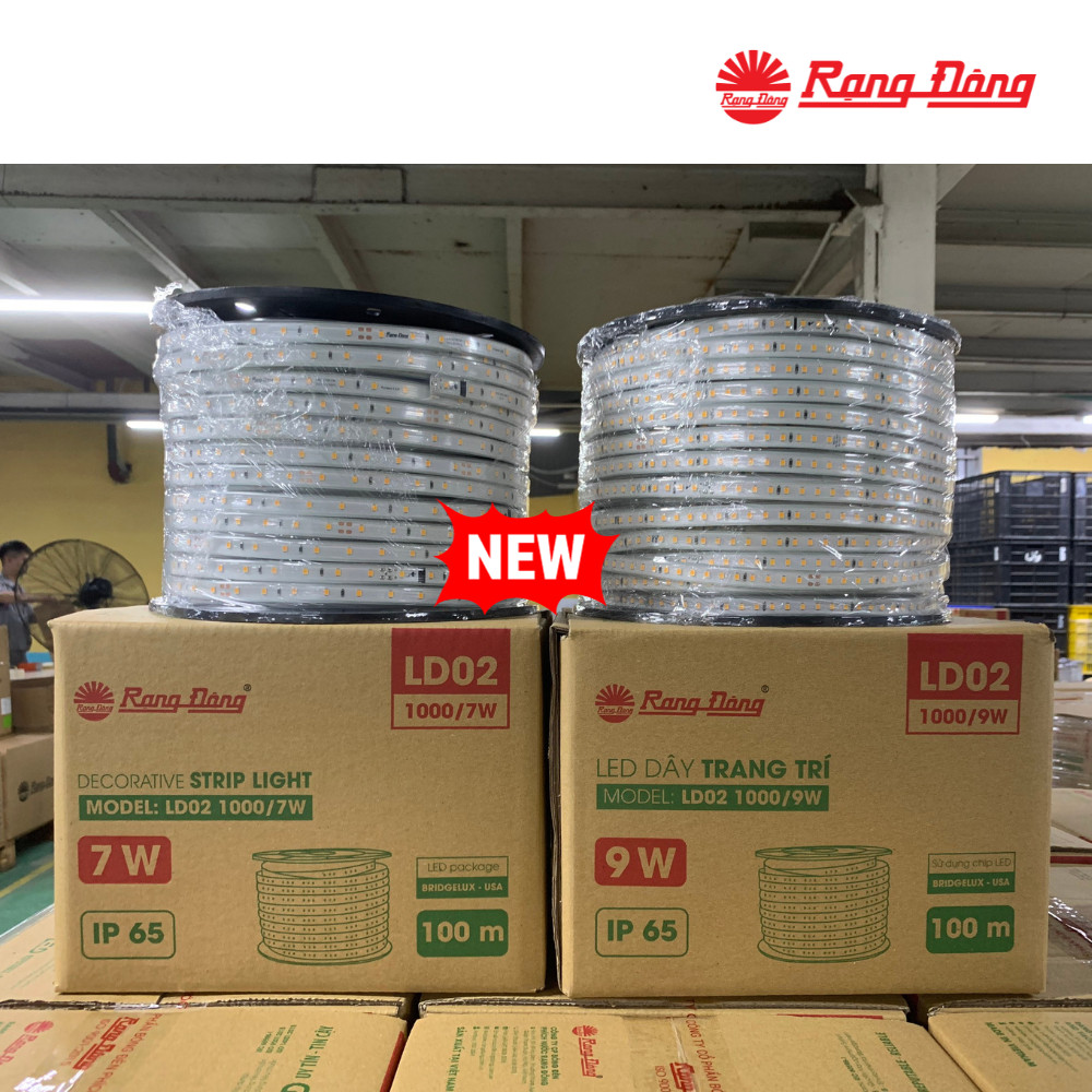 Đèn led dây chiếu sáng chính hãng rạng đông. model ld02 1000 7w ứng dụng