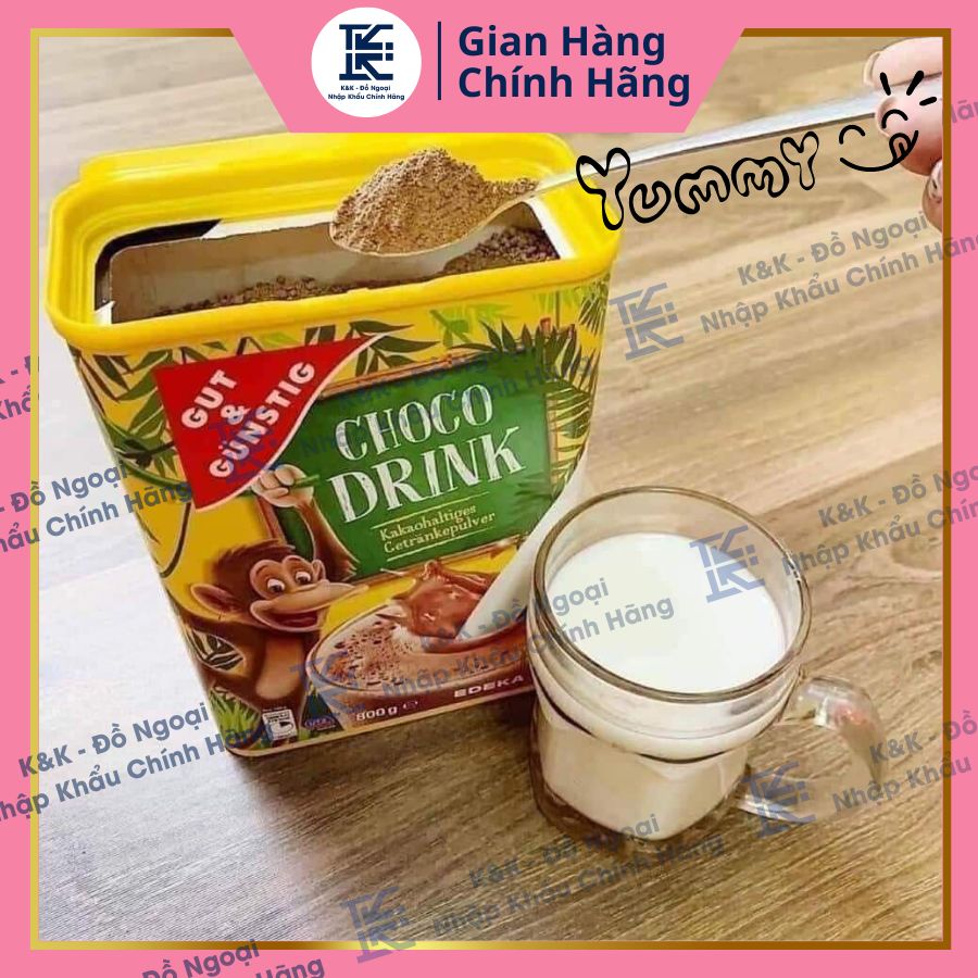 Bột Cacao Choco Drink 800g Nhập Khẩu Đức, Bột Cacao Uống Liền Hộp Khỉ ...