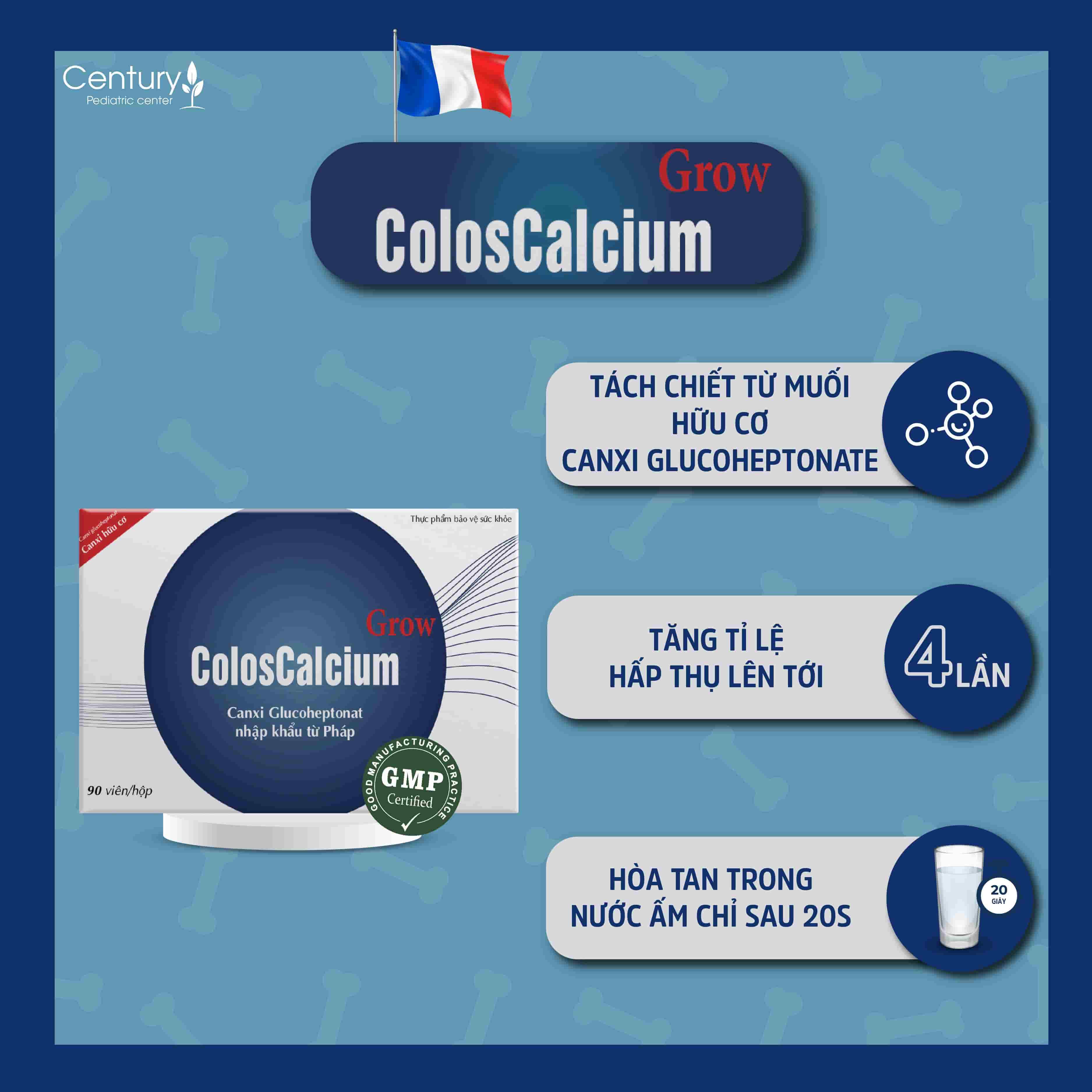 Canxi Coloscalcium Grow, Canxi Zeambi, Canxi Hữu Cơ Dạng Viên Nén, Hàm ...