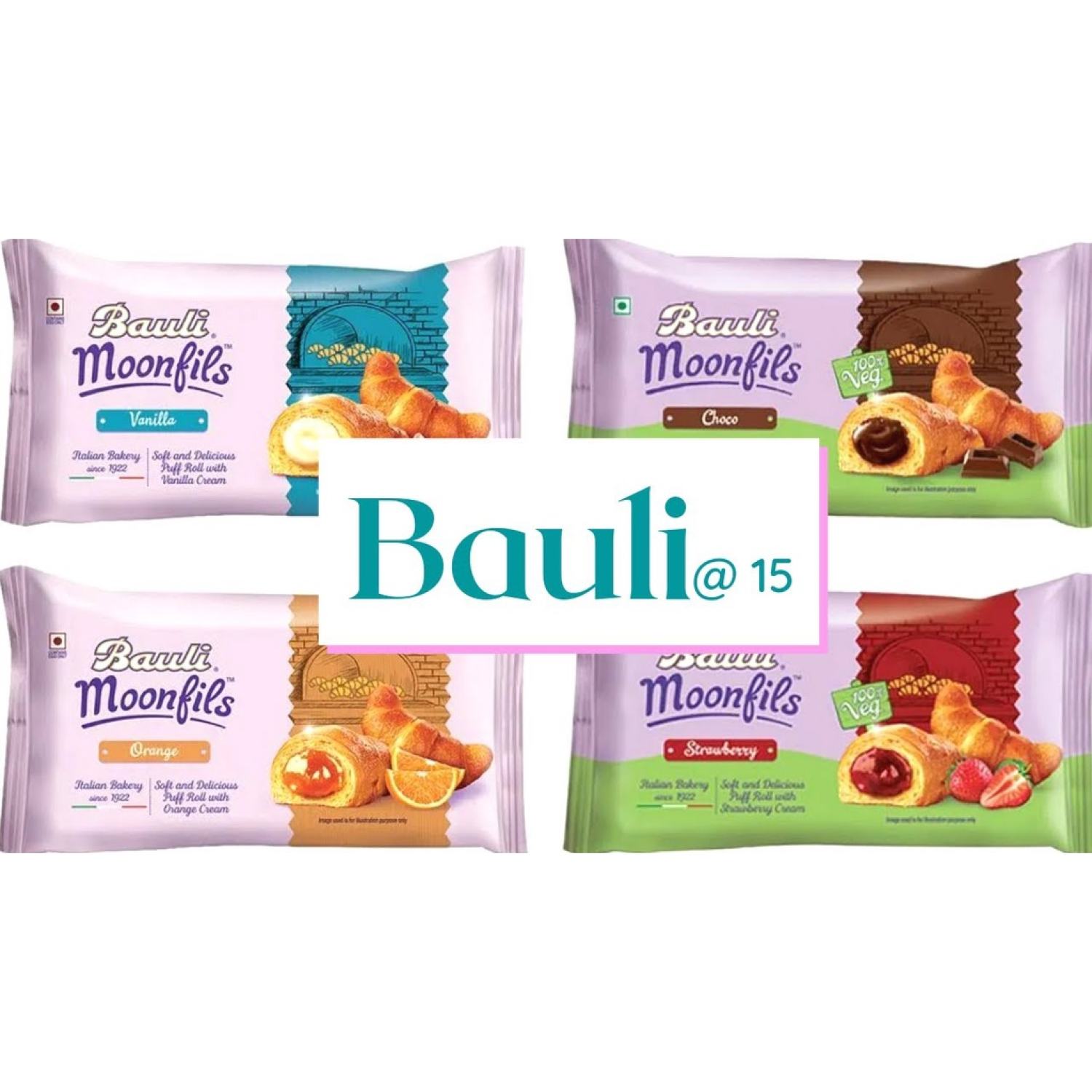 Bánh sừng bò Bauli Moonfils vị kem Socola 45g Croissant - Bánh sandwich ...