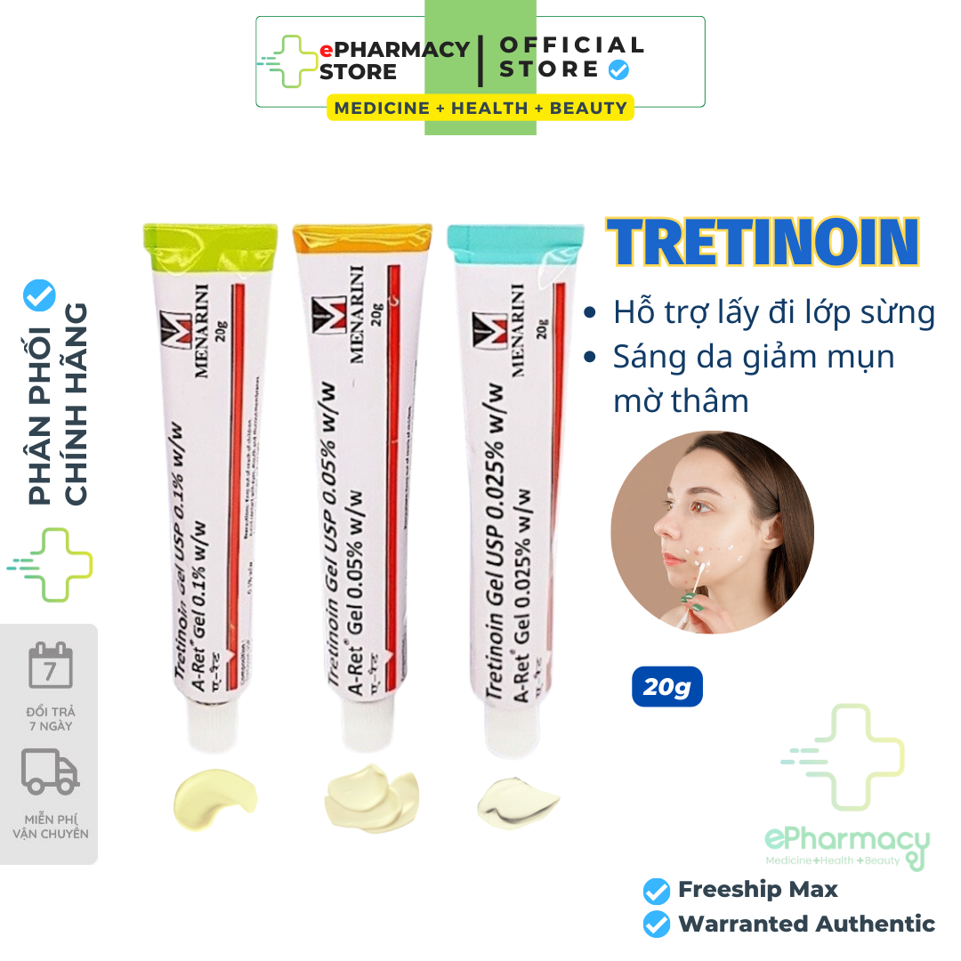 Tretinoin Aret USP Gel giảm mụn mờ thâm làm chậm quá trình hình thành ...