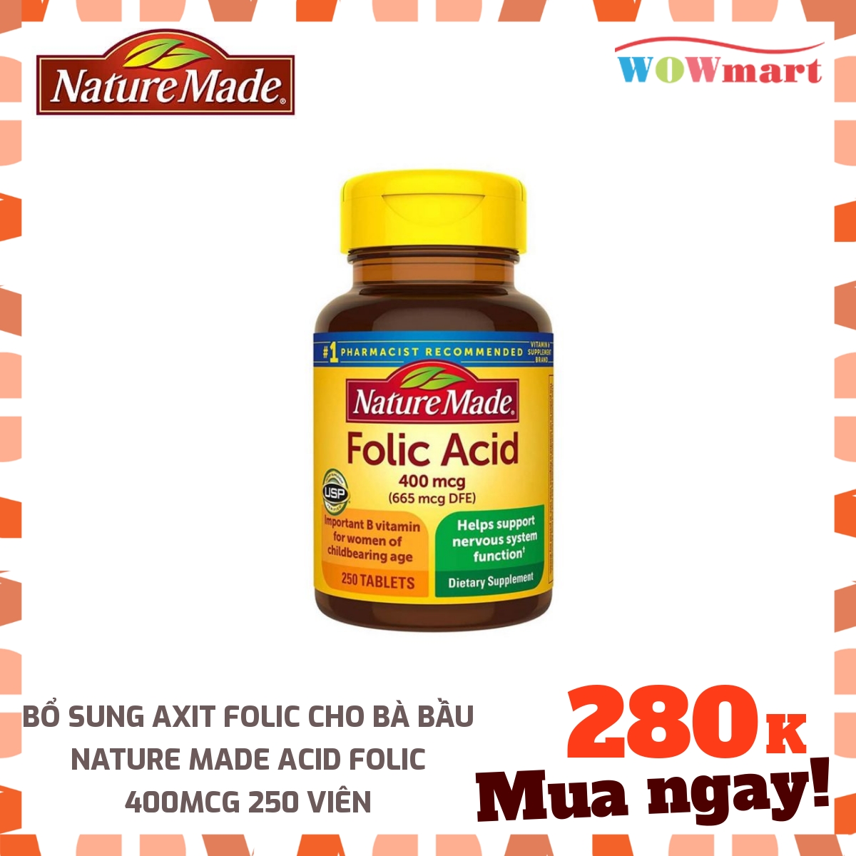 Giá Axit Folic & Khuyến mãi tháng Tháng 7 năm 2021 | DizaGo