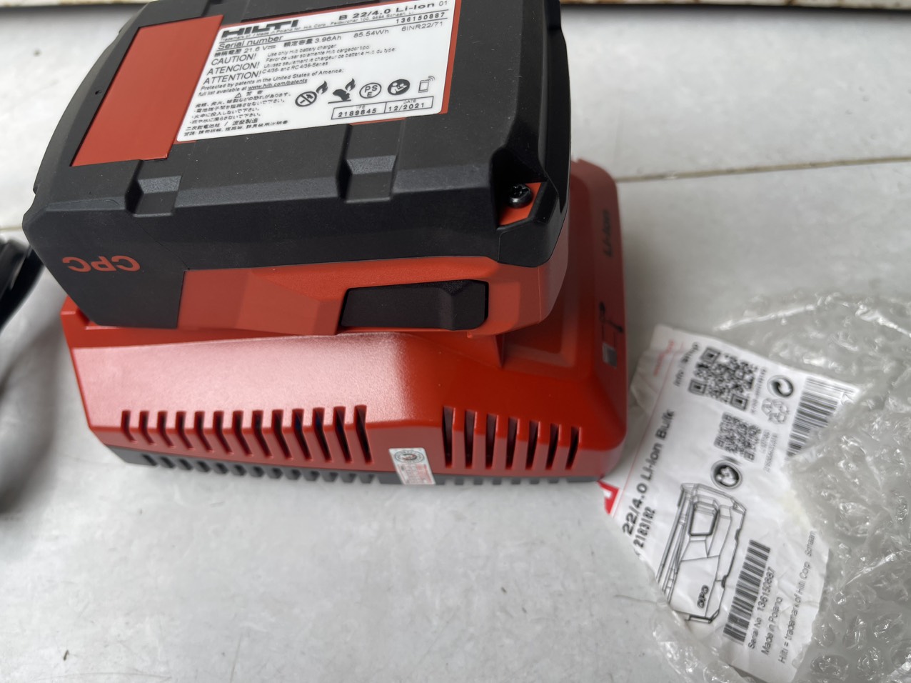 Pin hilti b22 5.2ah zin nguyên bản từ mỹ về