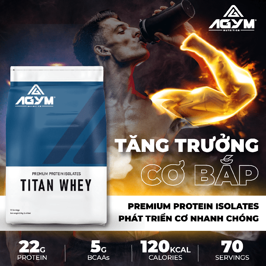 TITAN Whey - Premium Protein Isolates 2.1kg (70 servings)– Thế Giới Chạy Bộ