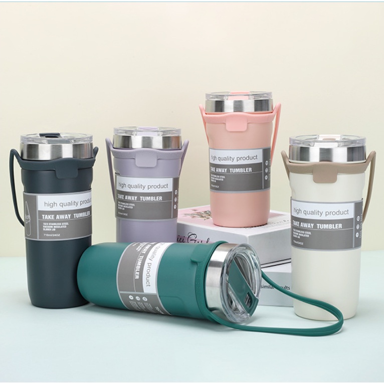 Ly giữ nhiệt Tyeso Tumbler 550ml-710ml , cốc giữ nhiệt inox 304 tặng cọ bình, ống hút, Sticker ...