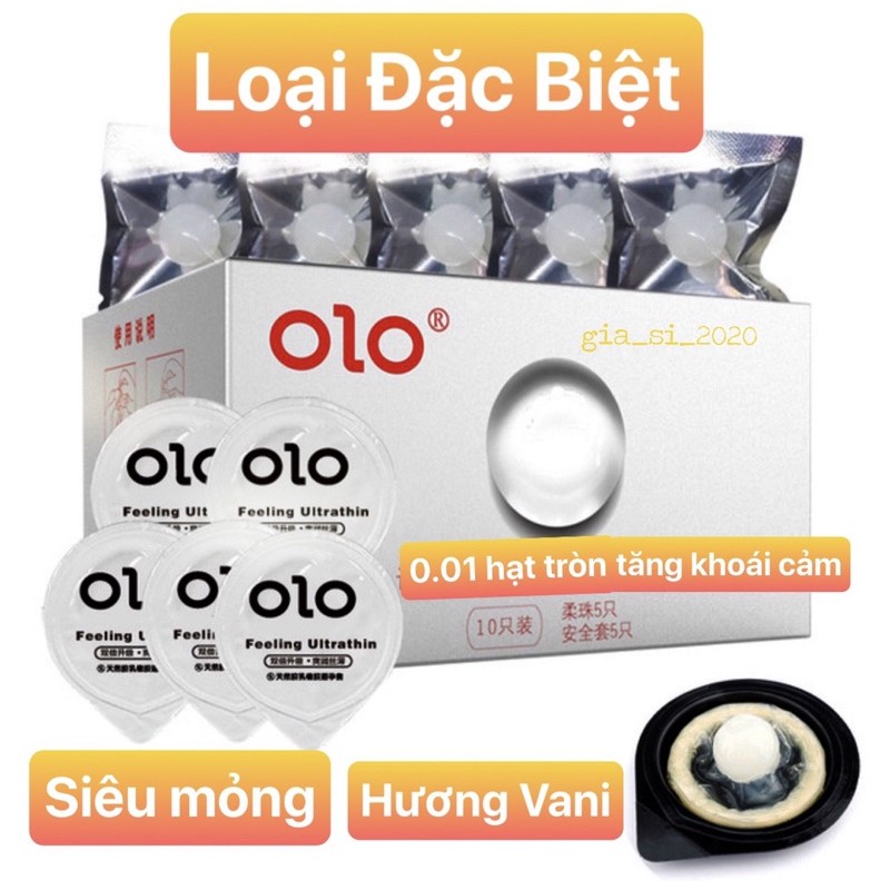 Mix 6 Màu Bao Cao Su Olo 001 Siêu Mỏng Hương Vani Có Bi Gai Gốc Nước - Bao cao su ...
