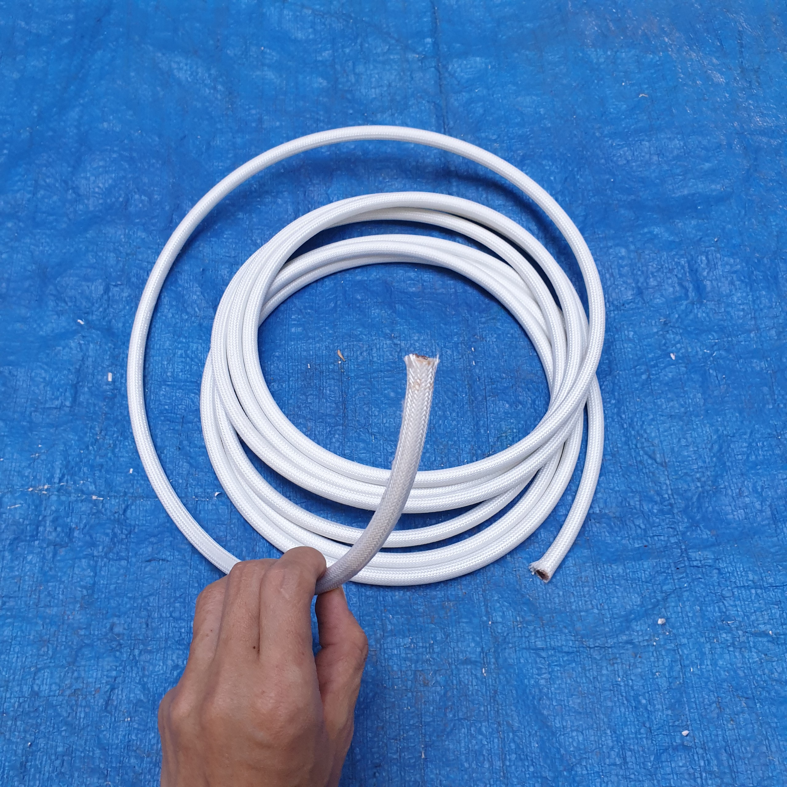Dây điện amiang 4mm/ 1m chịu nhiệt độ cao, chống cháy để lắp tủ điện ...