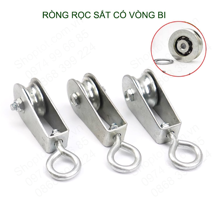 Ròng rọc đơn bằng thép mạ chống gỉ, loại có vòng bi, loại mẫu 01-D28mm