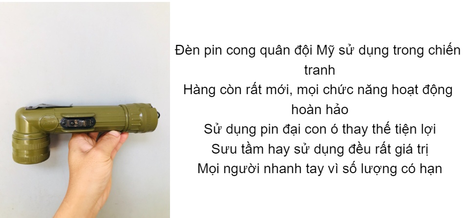 Hcmđèn pin cong đèn pin mỹ xưa đèn pin lính