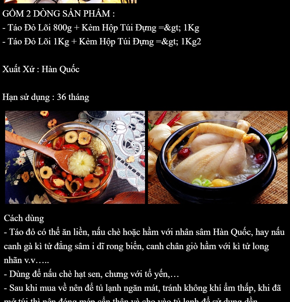 Táo Đỏ Hàn Quốc Sấy Khô 1kg-800g ĐỦ MẪU CHÍNH HÃNG Samsung Jujube / Gilf Set - Táo Đỏ Hàn Quốc ...